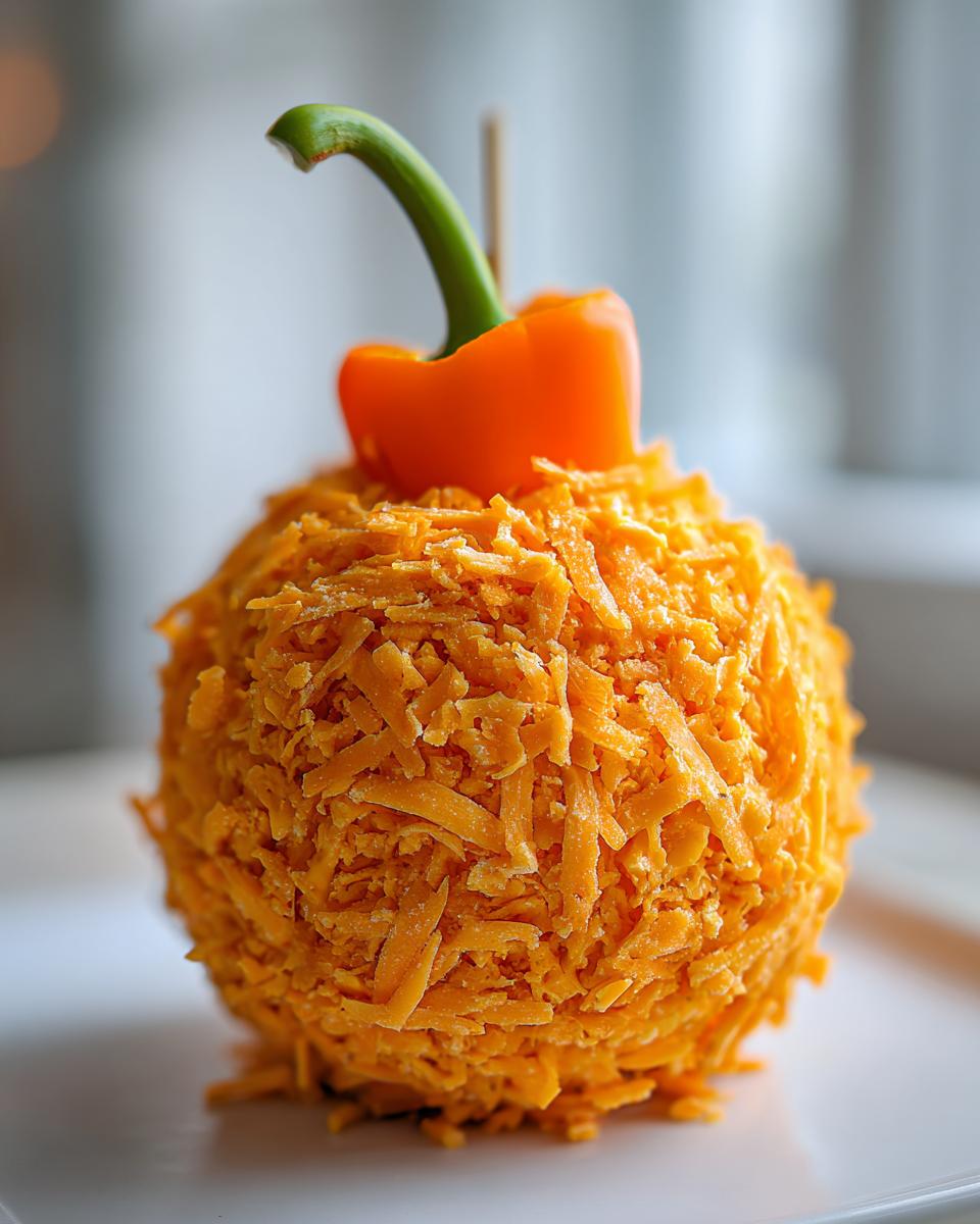 Stunning pumpkin cheese ball: 1 step magic